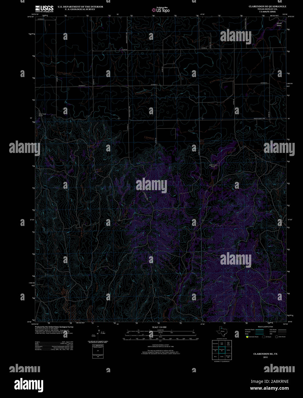Map of clarendon texas hi-res stock photography and images - Alamy