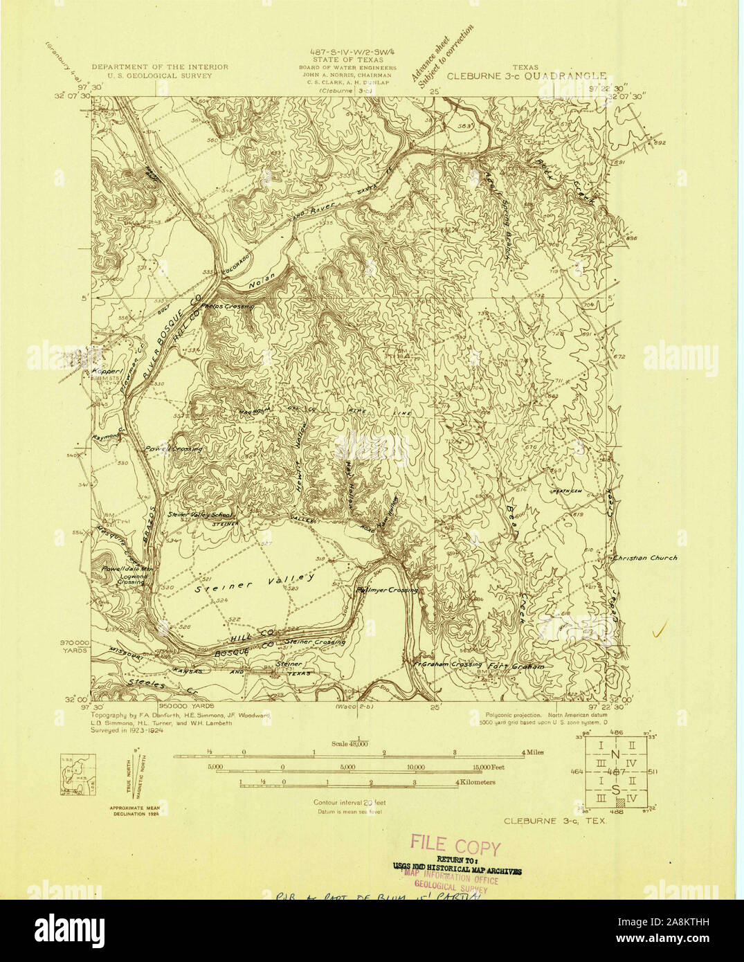 Map of cleburne hi-res stock photography and images - Alamy