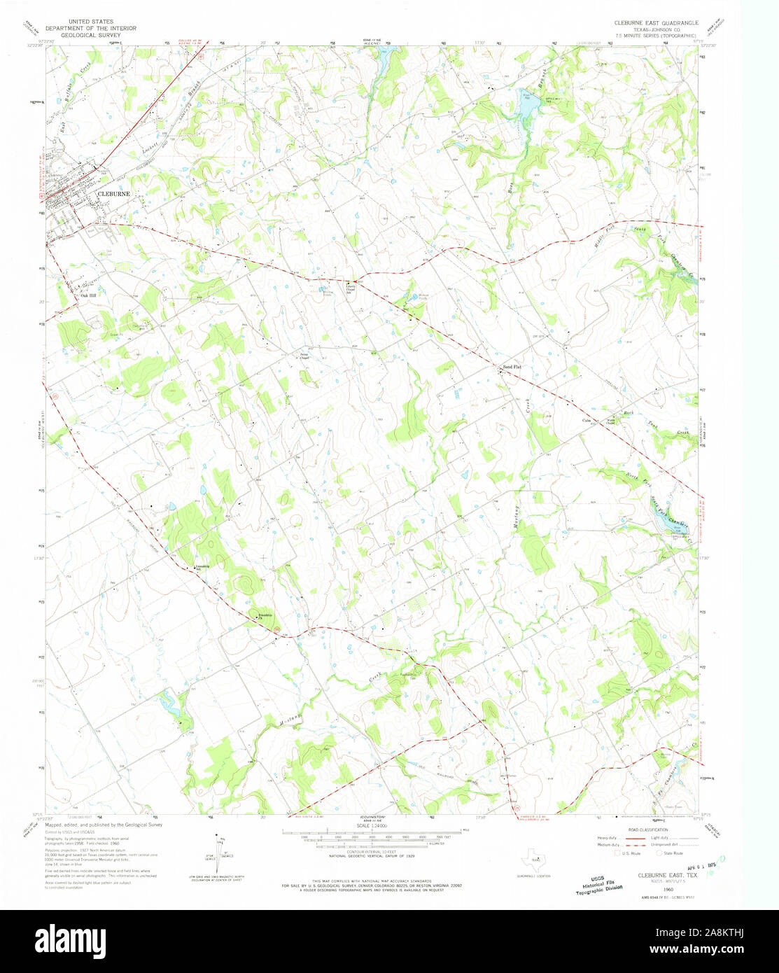 Map of cleburne Cut Out Stock Images & Pictures - Alamy