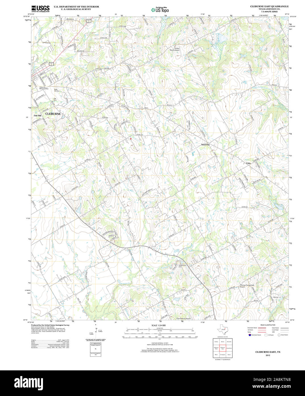 Map of cleburne hi-res stock photography and images - Alamy