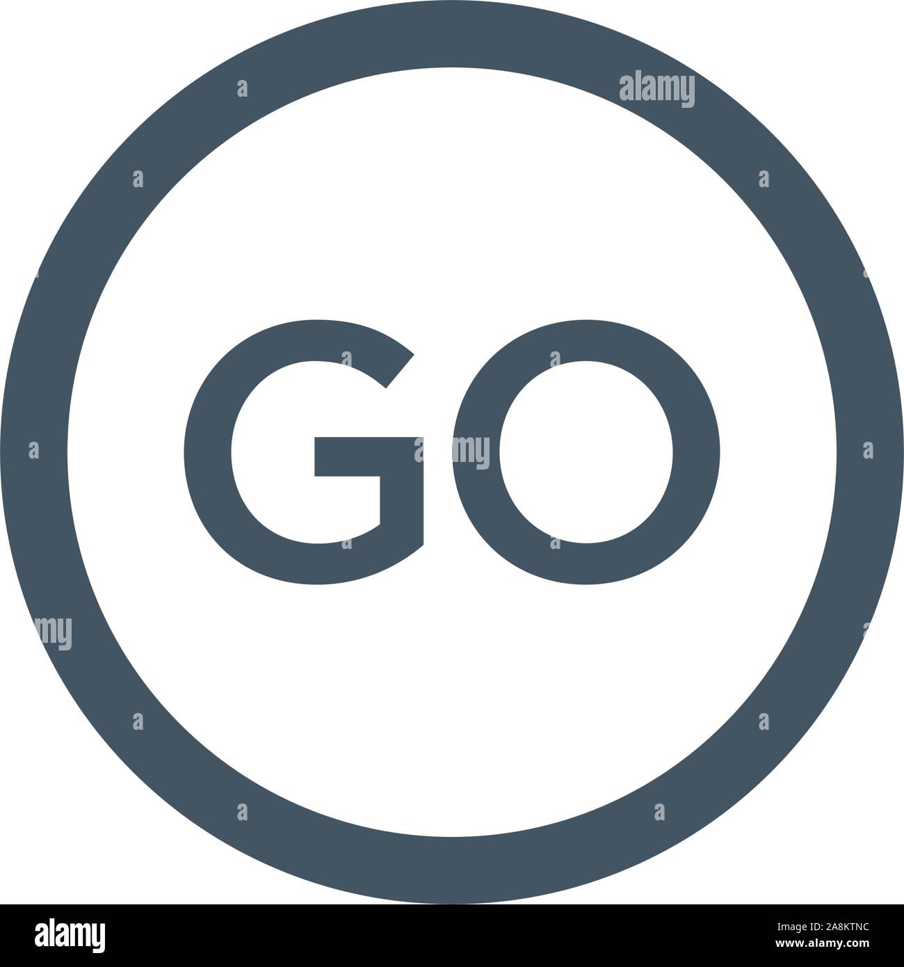 Go circle button. Start engine sign icon. Power button. Stock Vector ...