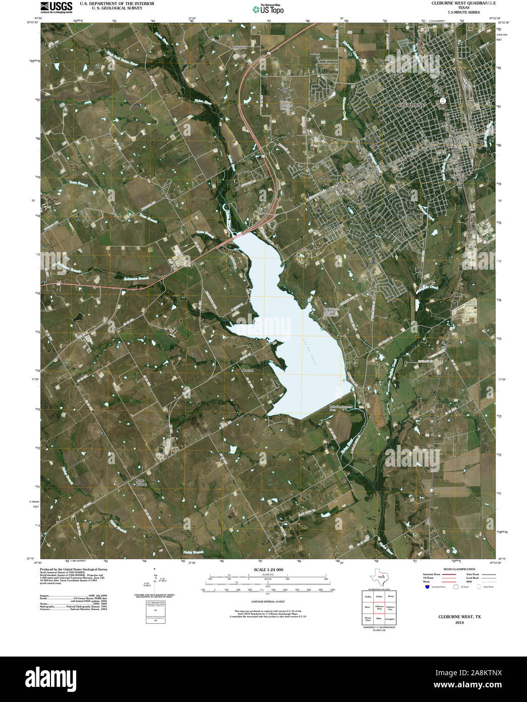 Map of cleburne hi-res stock photography and images - Alamy