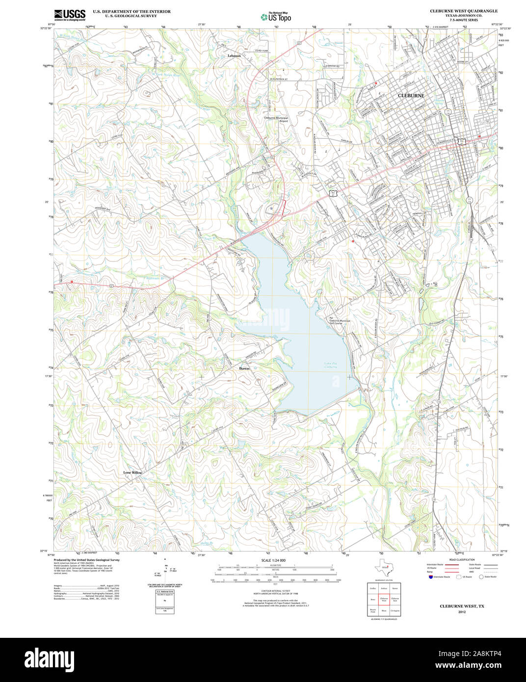 Map of cleburne hi-res stock photography and images - Alamy