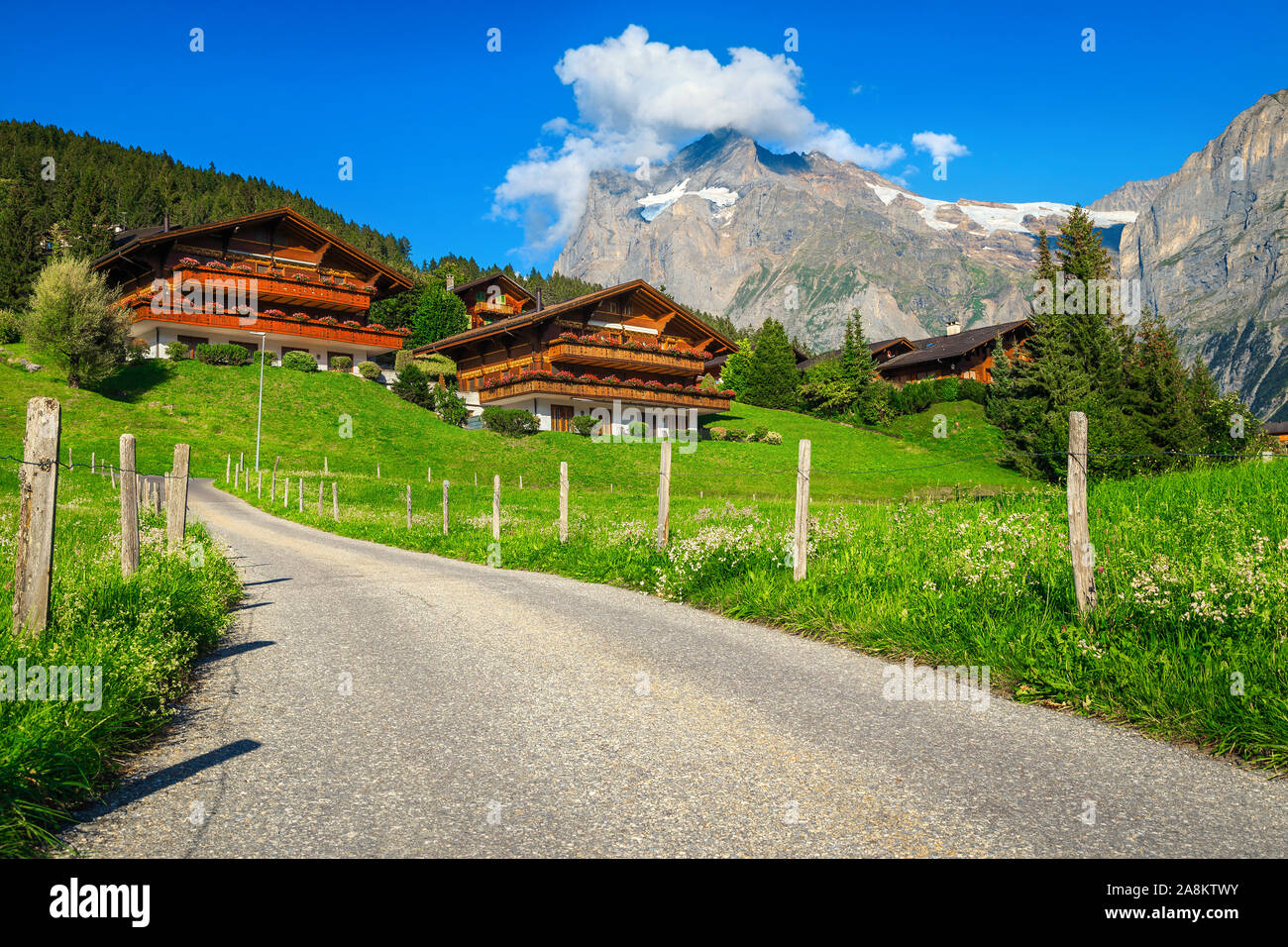 Traditional wooden alpine house hi-res stock photography and images - Alamy