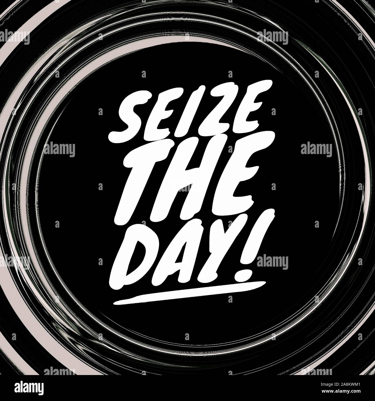 Quote "Seize The Day" Poster Stock Photo - Alamy
