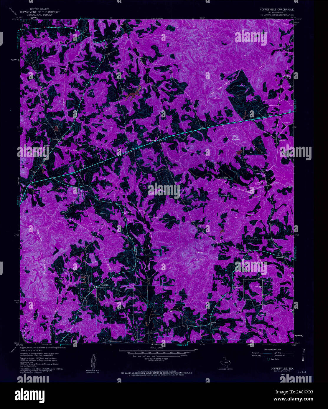 Map of coffeeville hi-res stock photography and images - Alamy