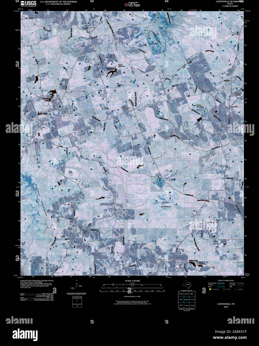 Map of coffeeville hi-res stock photography and images - Alamy