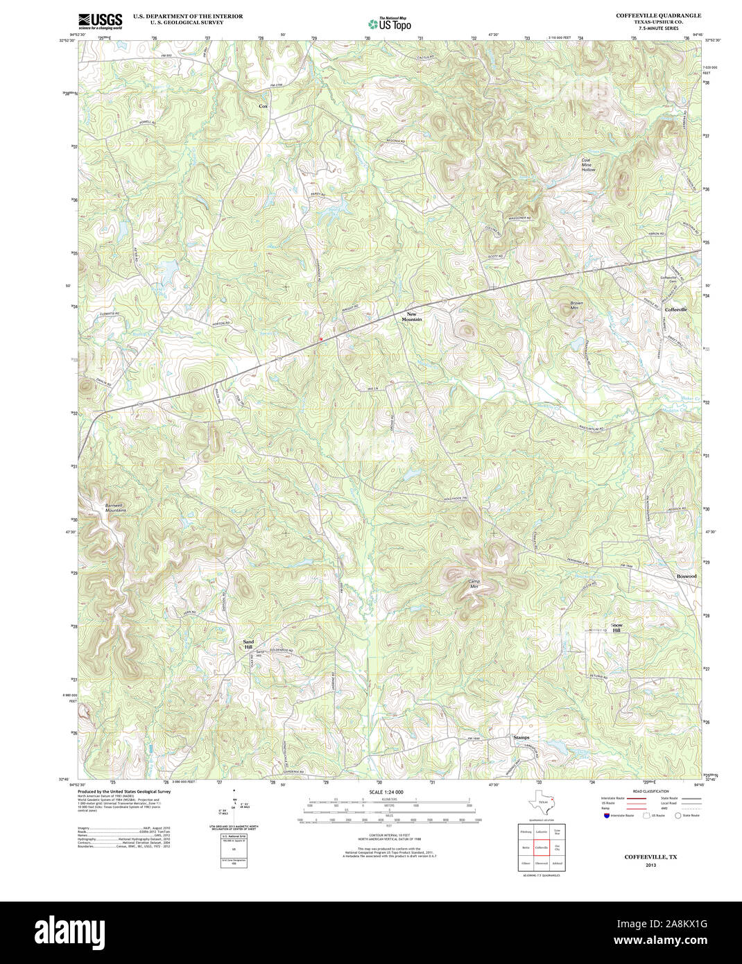 Map of coffeeville hi-res stock photography and images - Alamy