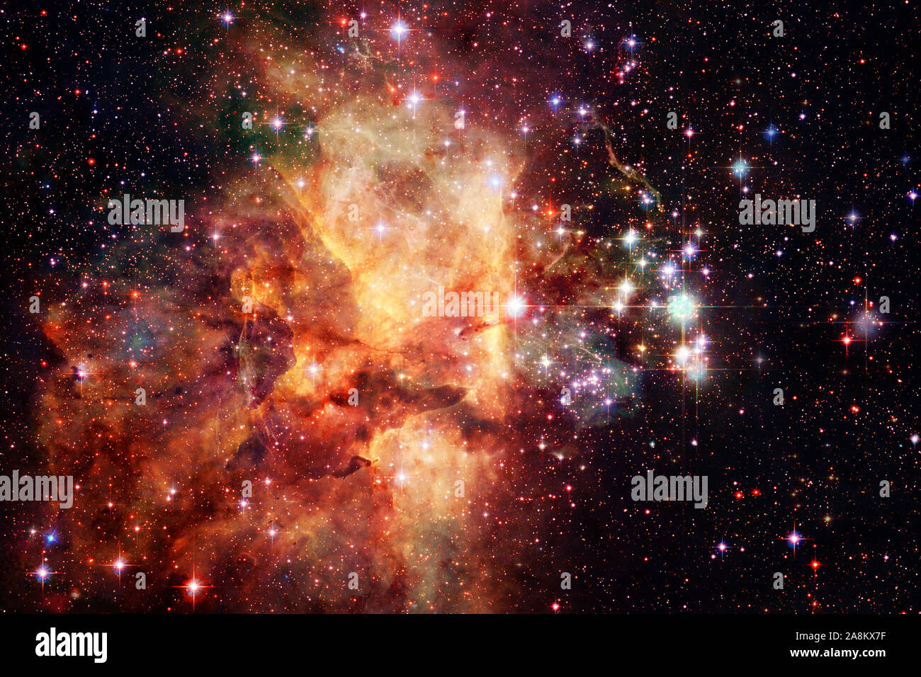Awesome beauty of starfield somewhere in deep space. Elements of this ...