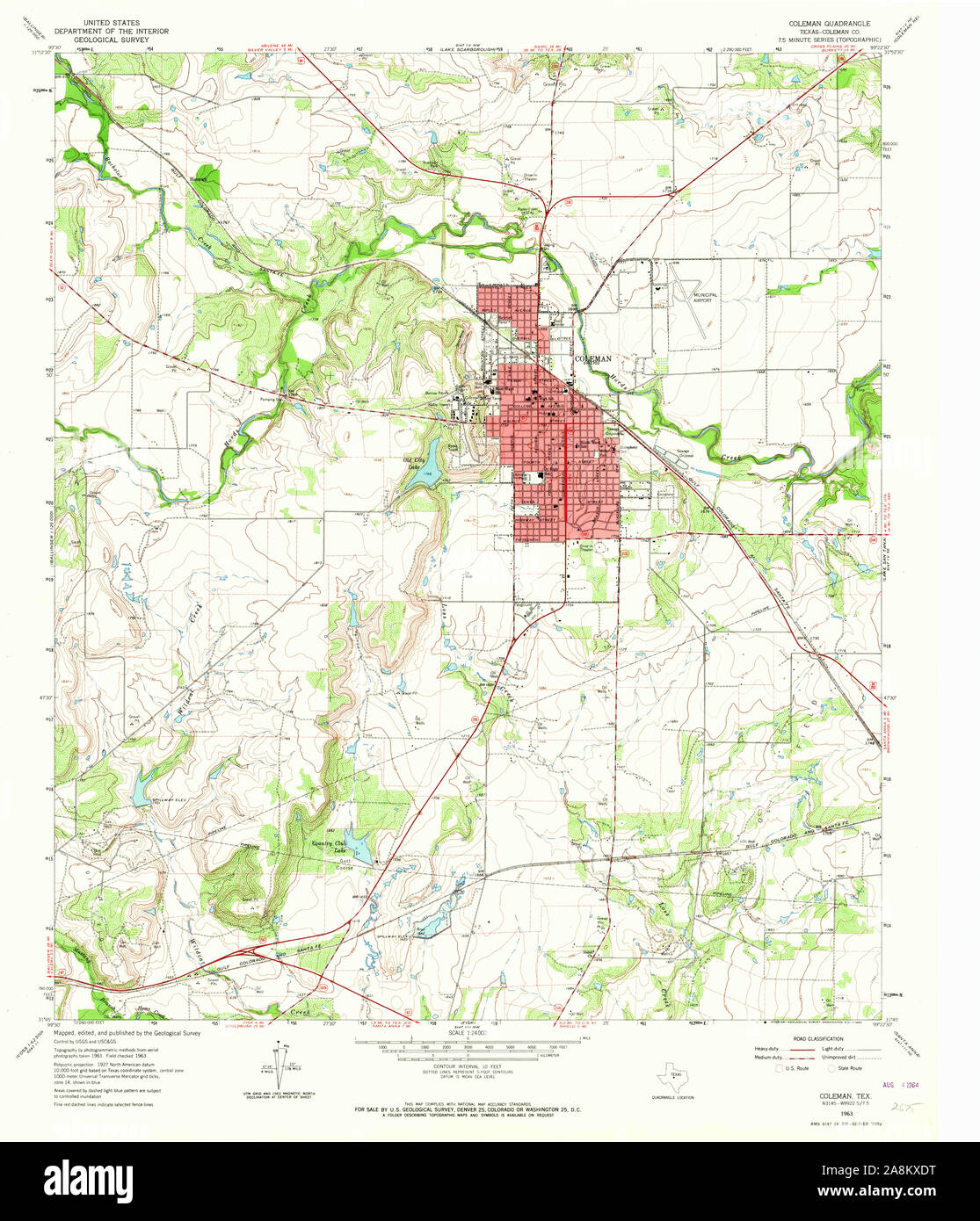 Map of coleman texas hi-res stock photography and images - Alamy