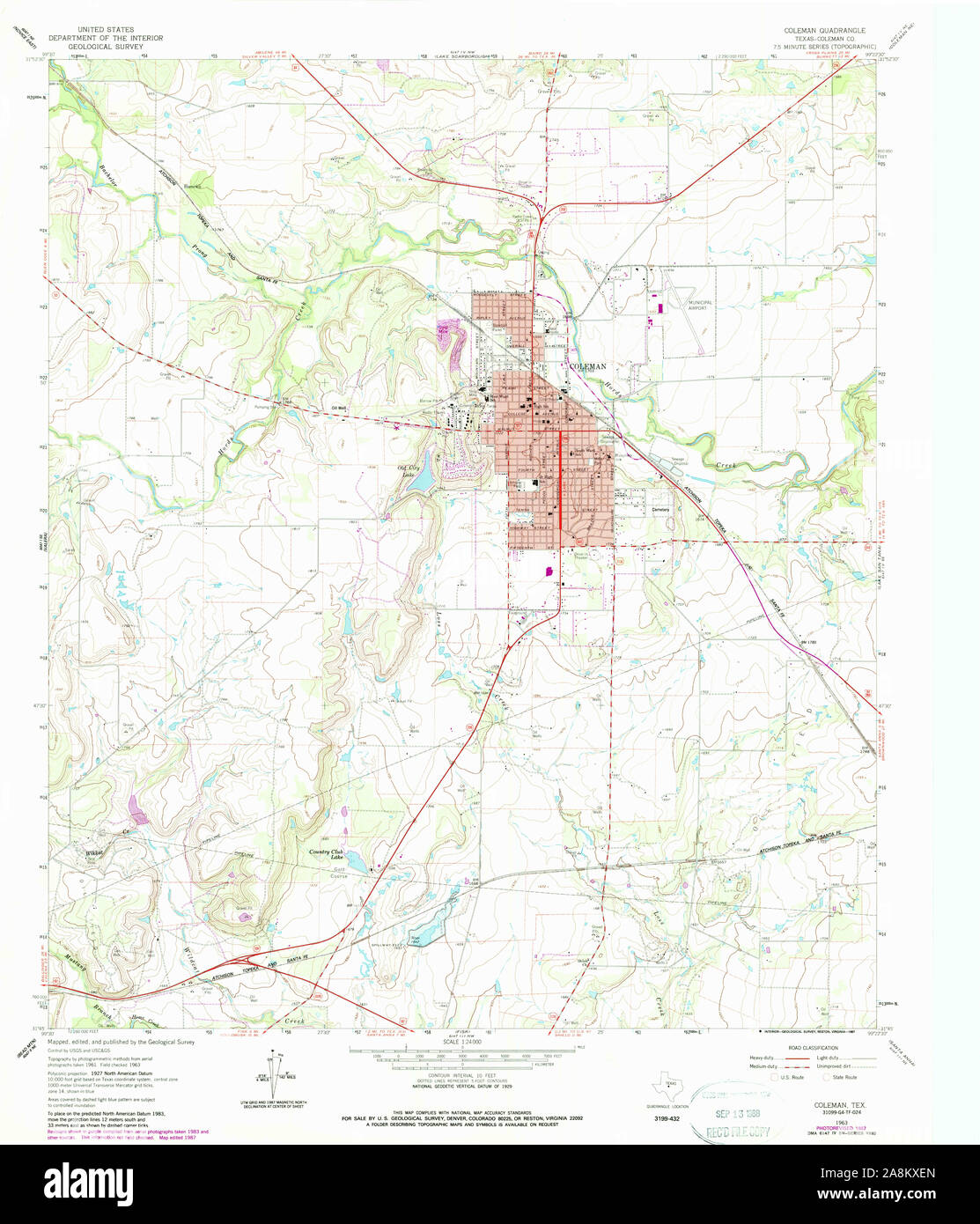 Coleman texas map hi-res stock photography and images - Alamy