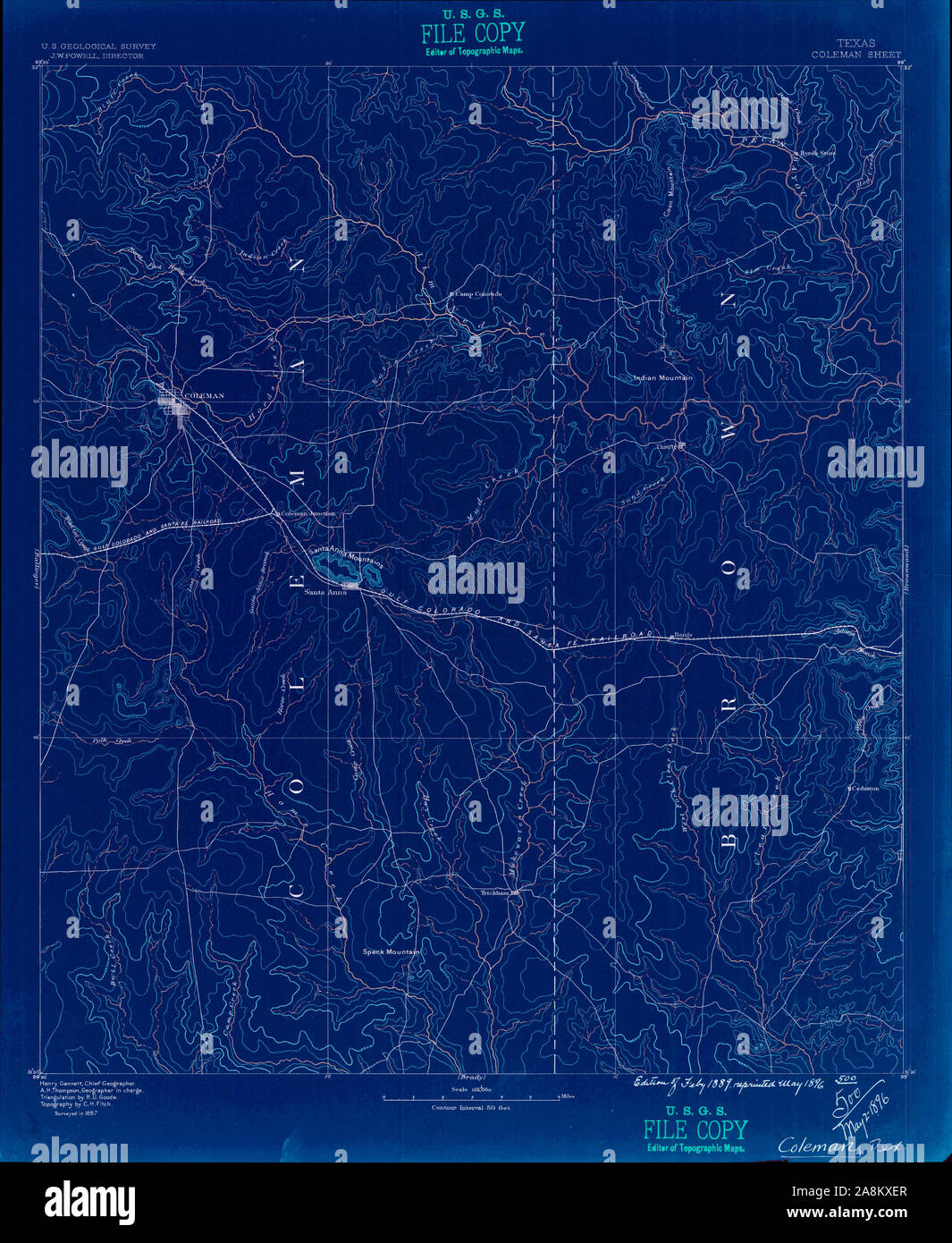 Coleman texas map hi-res stock photography and images - Alamy