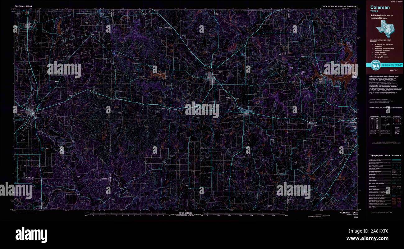 Coleman texas map hi-res stock photography and images - Alamy