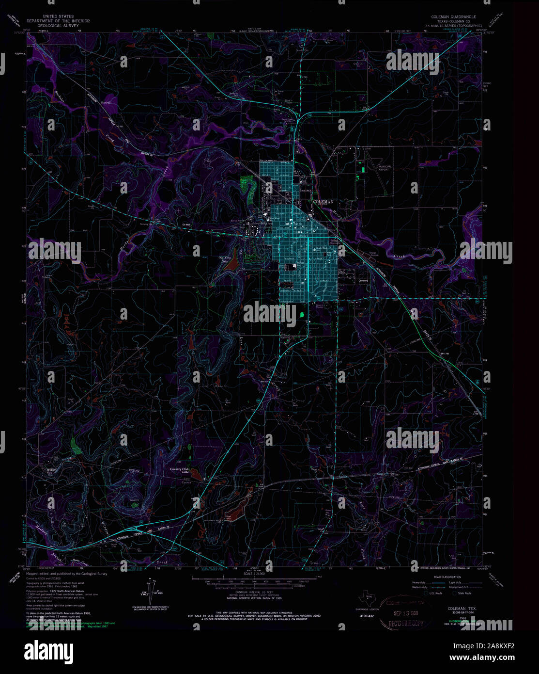 Coleman texas map hi-res stock photography and images - Alamy