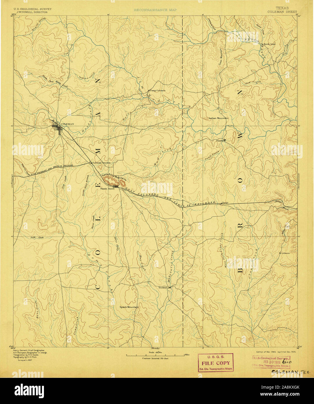 Coleman texas map hi-res stock photography and images - Alamy