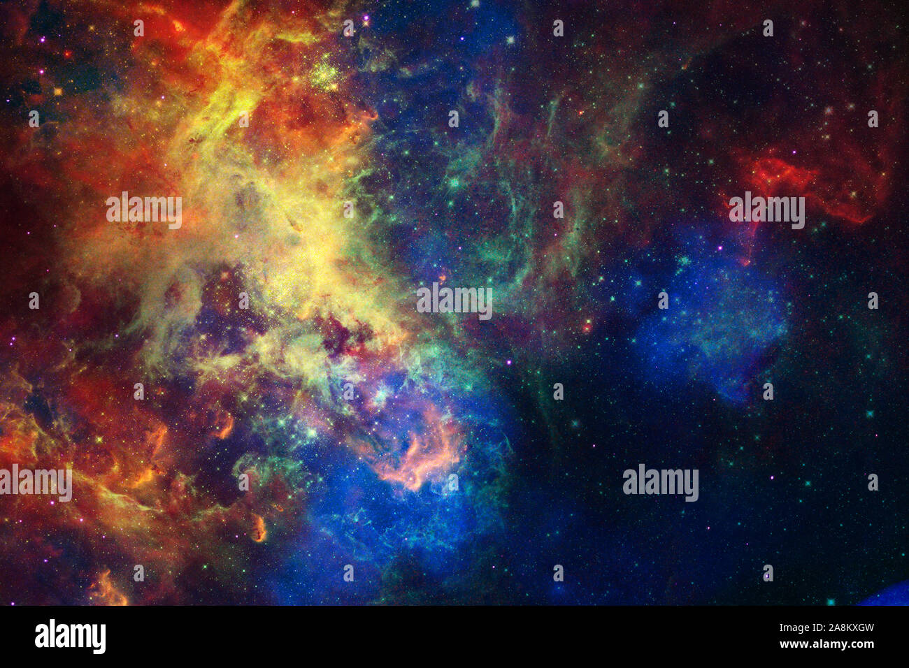 Cosmic landscape, awesome science fiction wallpaper with endless outer ...