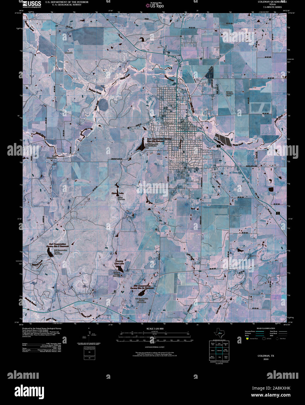 Coleman texas map hi-res stock photography and images - Alamy