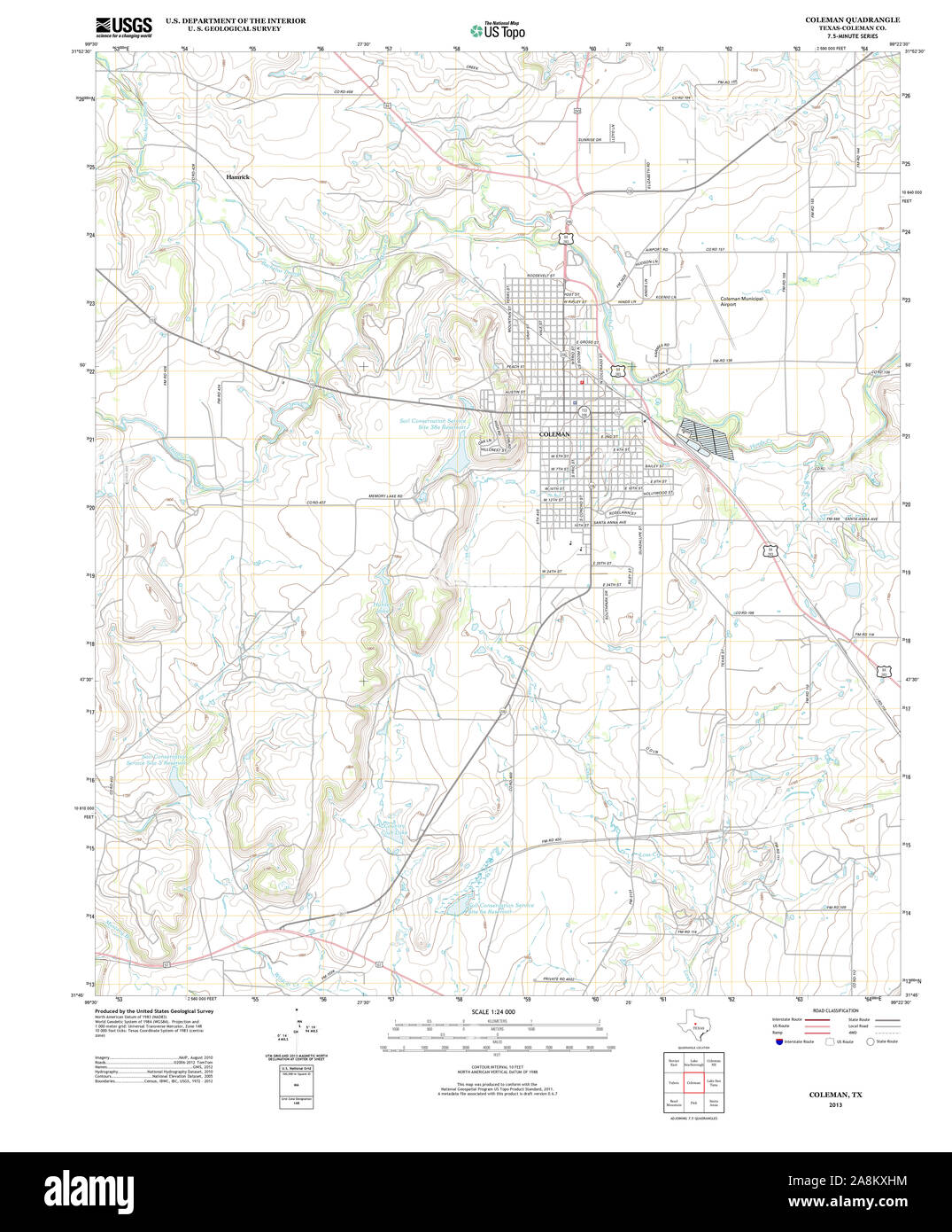 Coleman texas map hi-res stock photography and images - Alamy