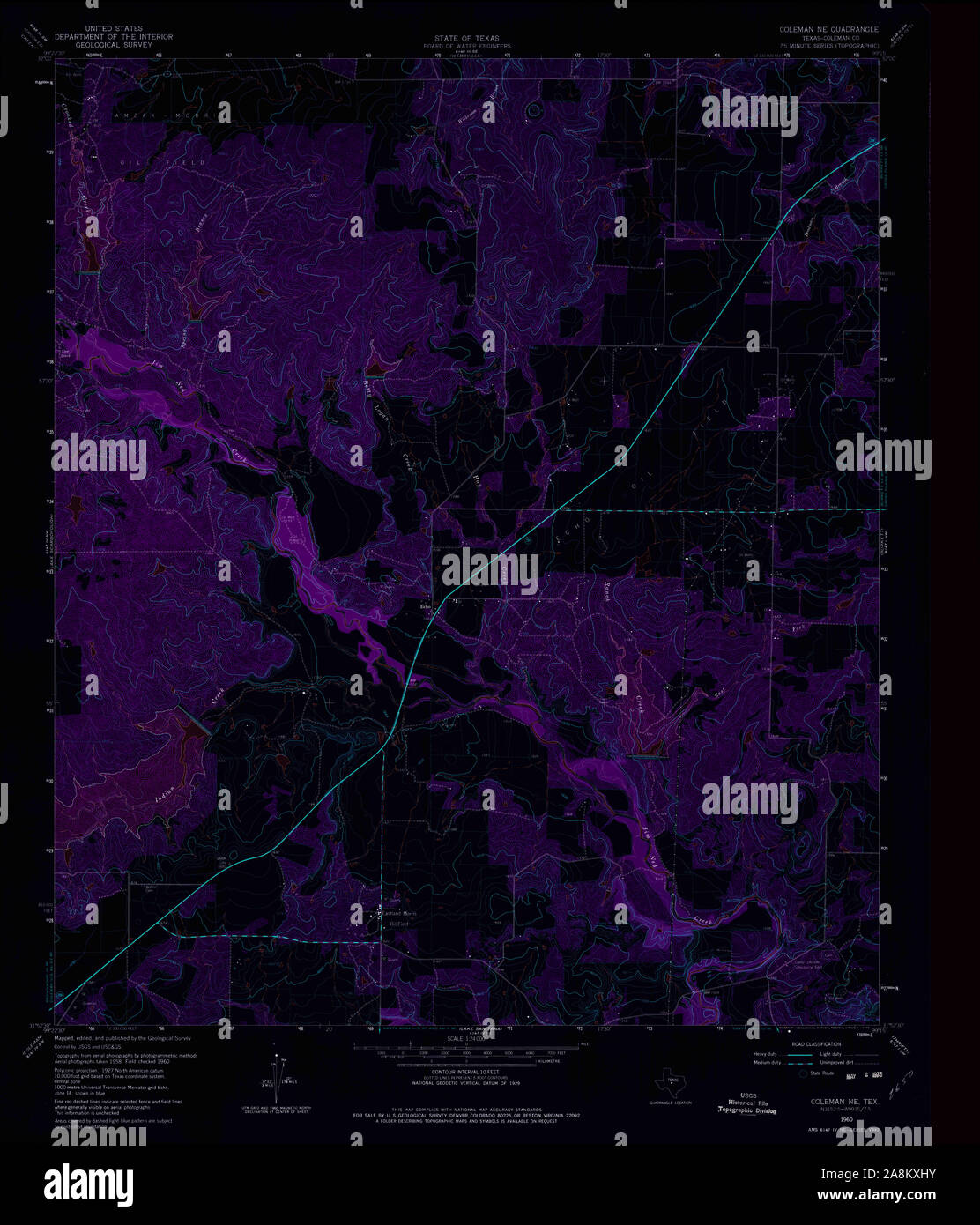 Coleman texas map hi-res stock photography and images - Alamy