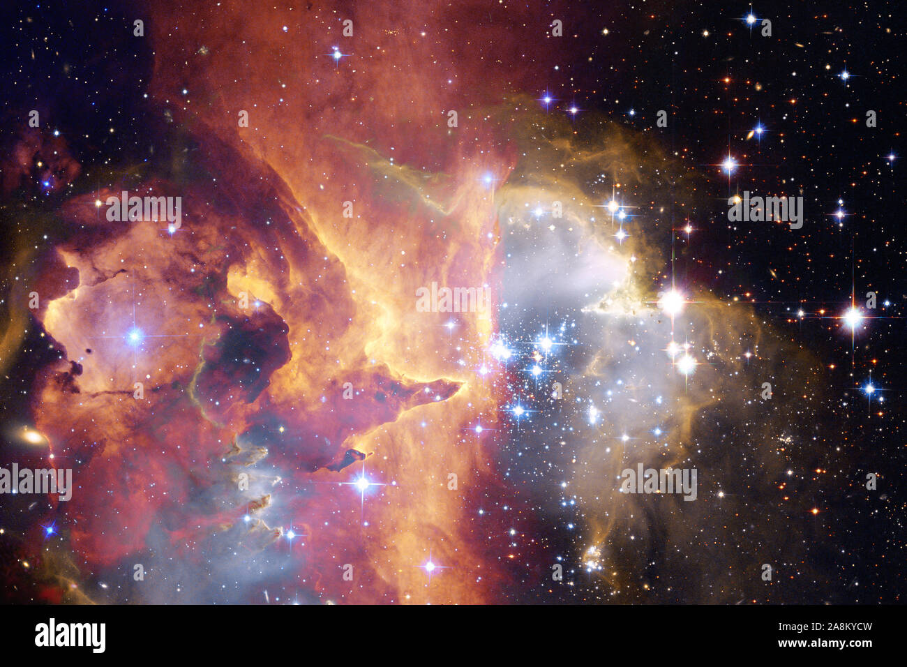 Nebula in outer space. Gas and dust clouds. Elements of this image ...