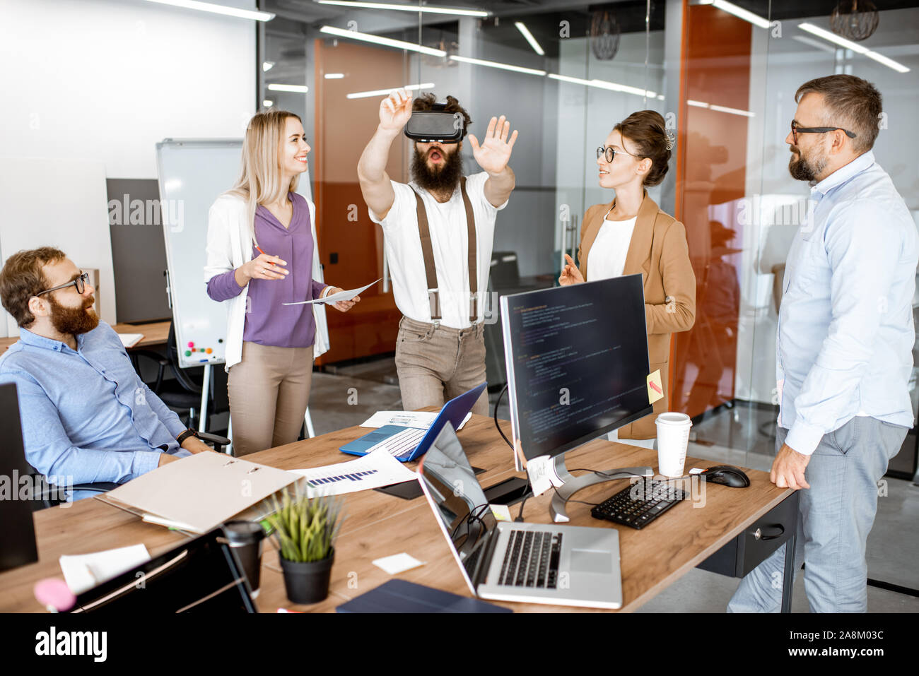 Developers testing product hi-res stock photography and images - Alamy