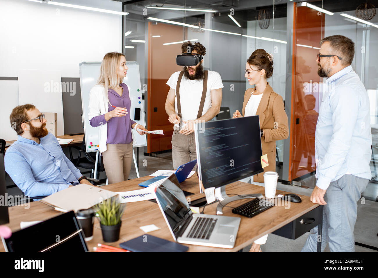 Group developers testing hi-res stock photography and images - Alamy