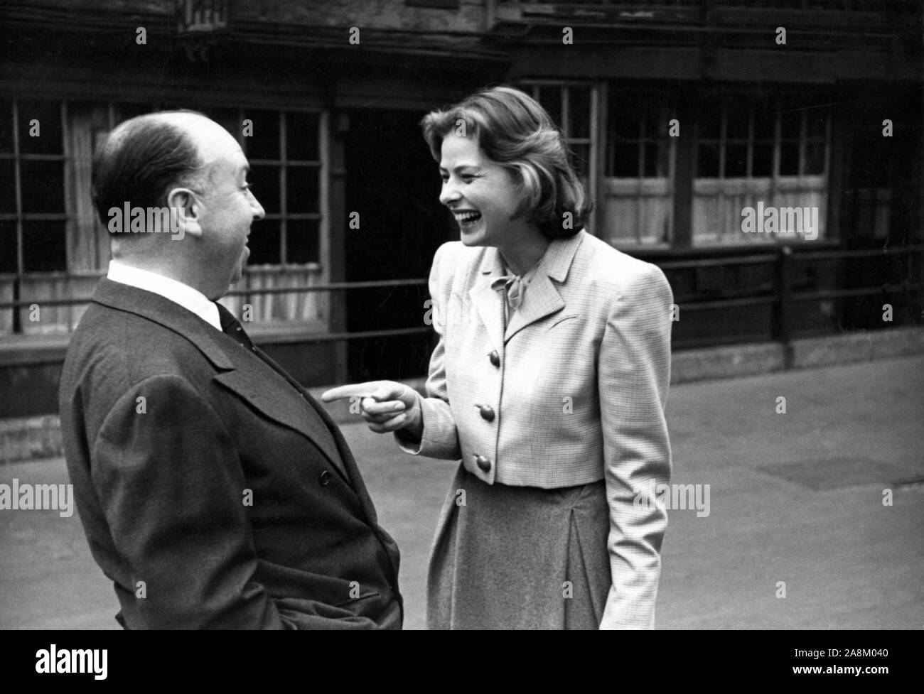 INGRID BERGMAN and ALFRED HITCHCOCK in UNDER CAPRICORN (1949), directed ...