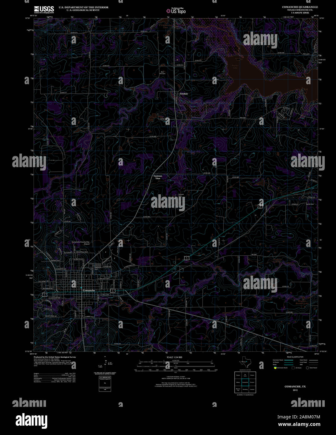 Map of comanche hi-res stock photography and images - Alamy