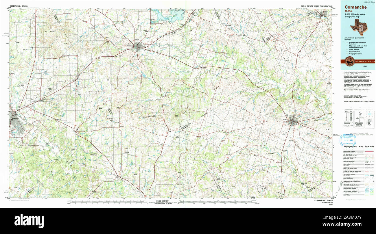 Map of comanche Cut Out Stock Images & Pictures - Alamy