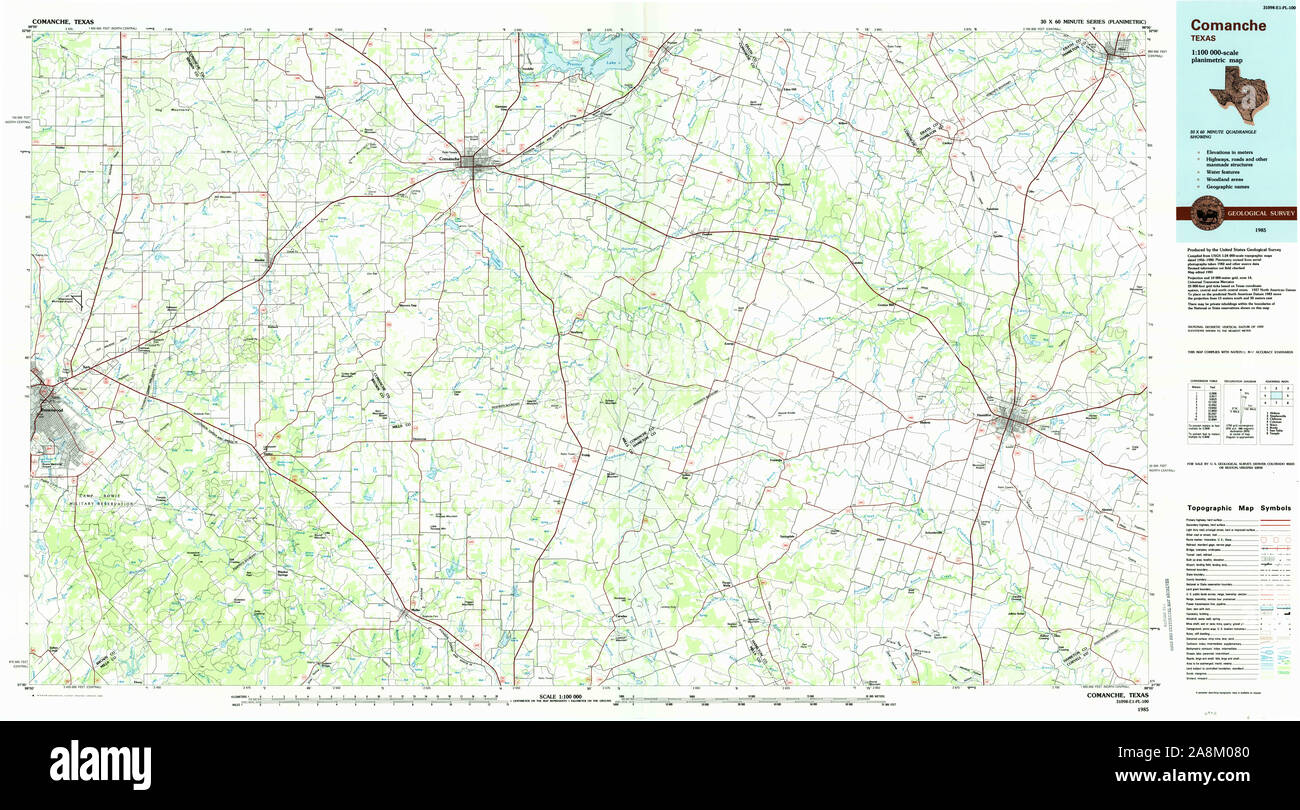 Map of comanche hi-res stock photography and images - Alamy