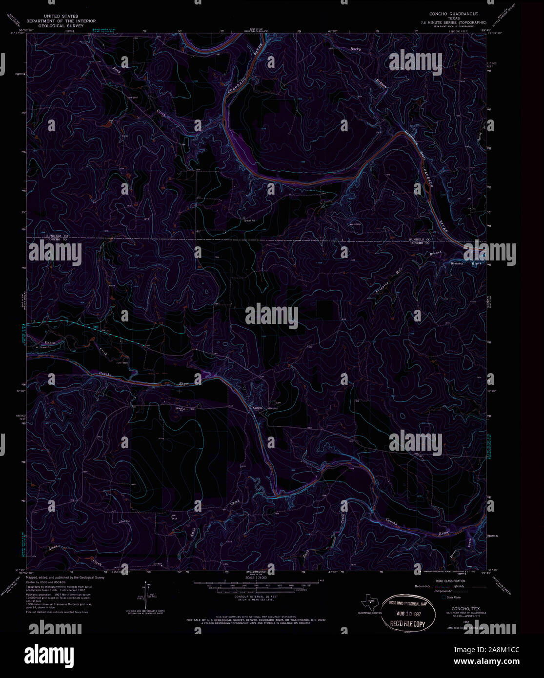 Map of concho hi-res stock photography and images - Alamy