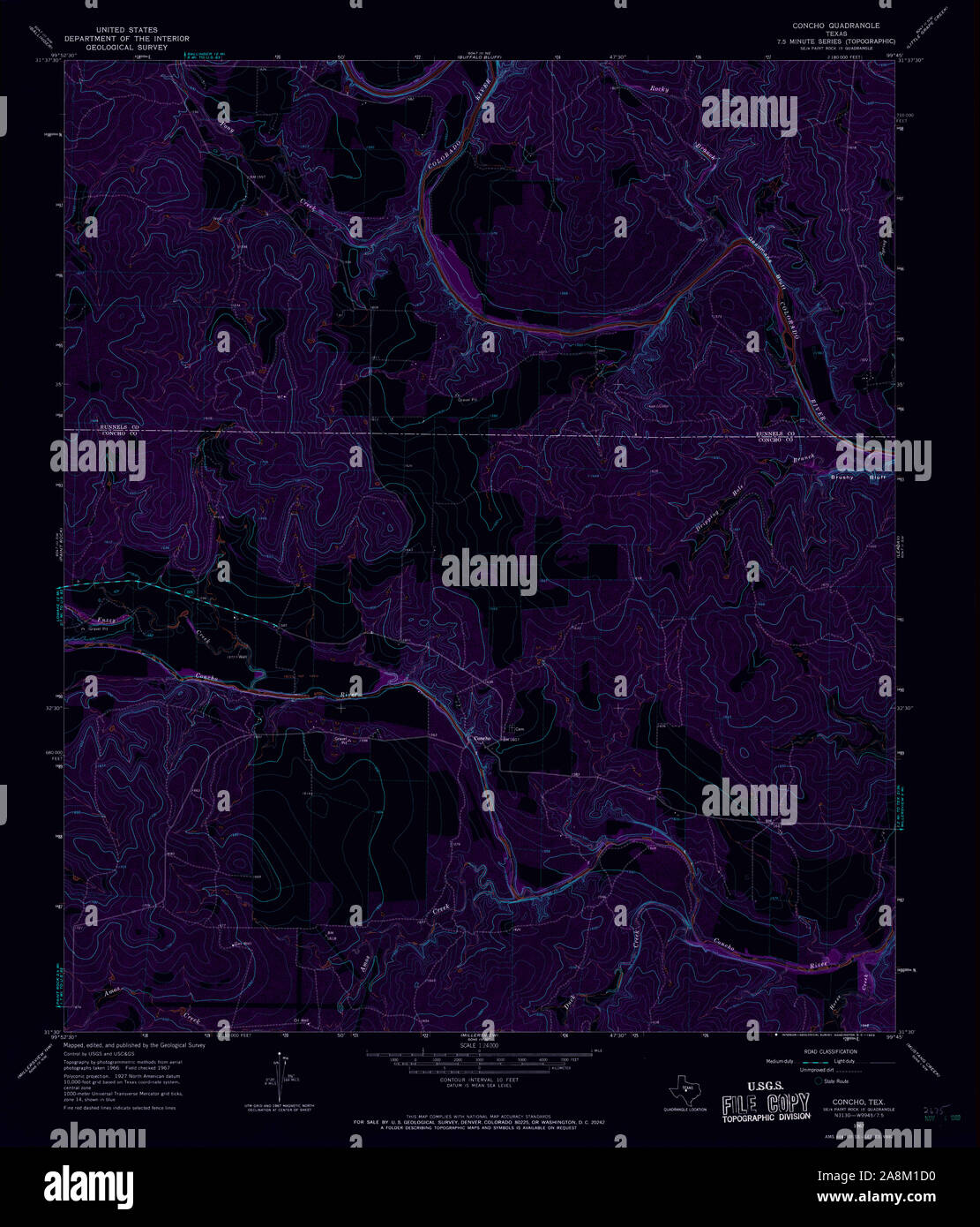 Map of concho hi-res stock photography and images - Alamy