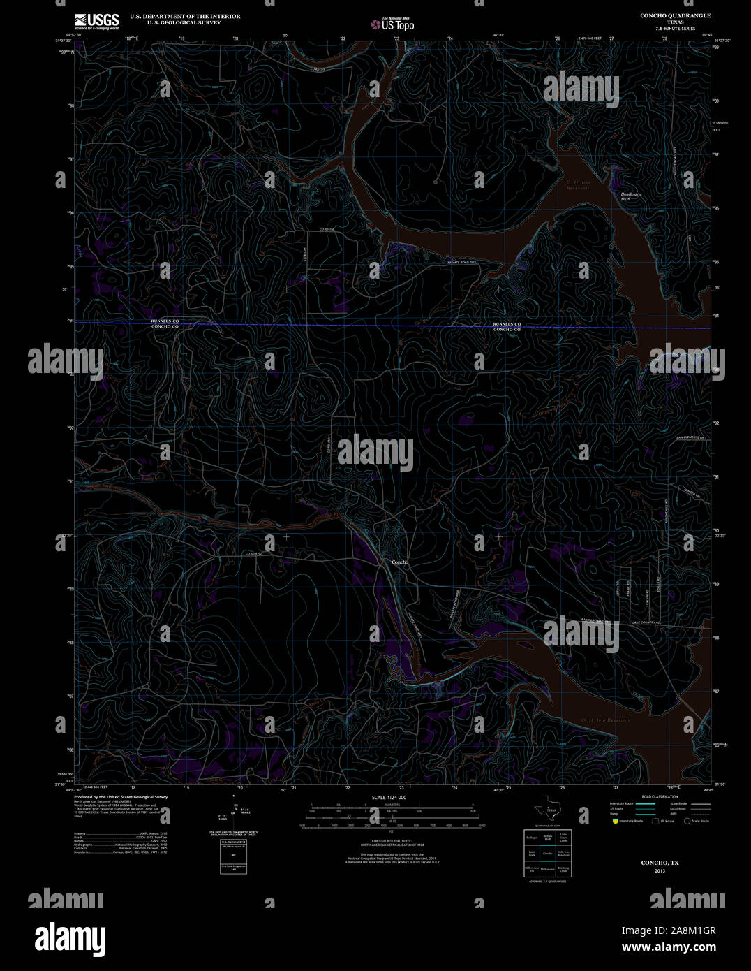 Map of concho hi-res stock photography and images - Alamy