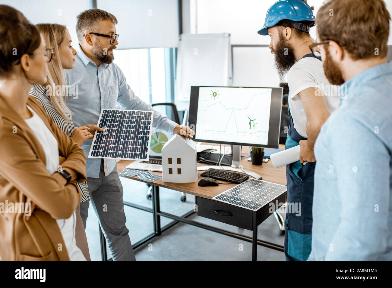 Engineers discussing office hi-res stock photography and images - Alamy