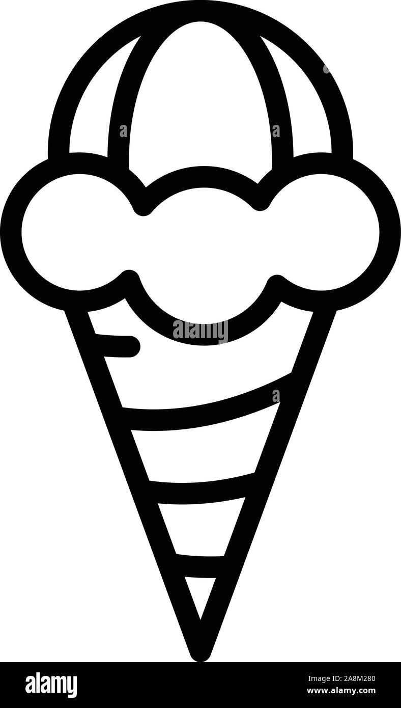 Ice Cream Cone Outline Clip Art
