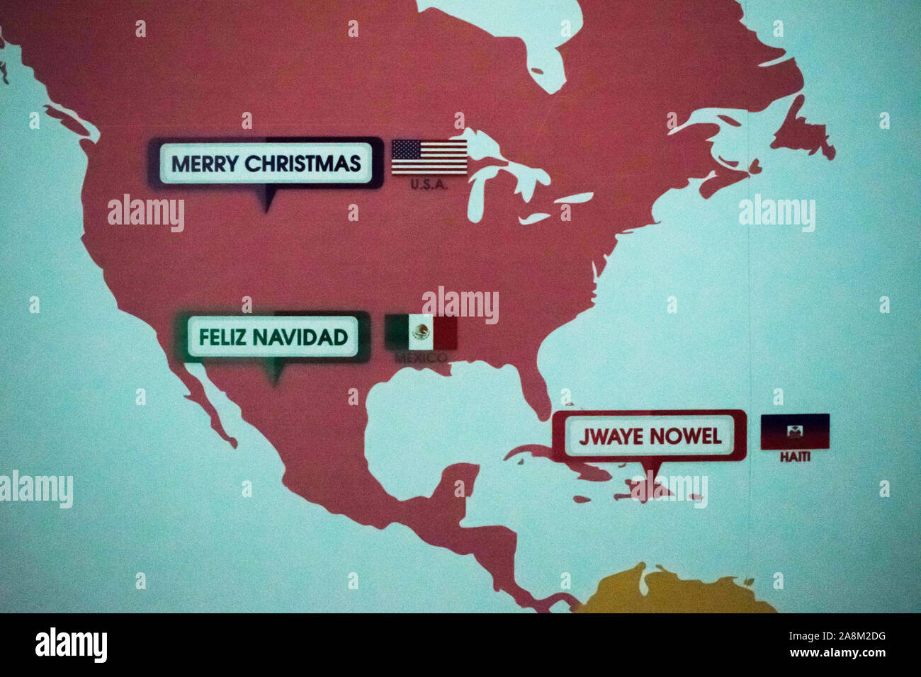 OCT. 26, 2019-MANILA PHILIPPINES : Map showing the US, Mexico and Haiti ...