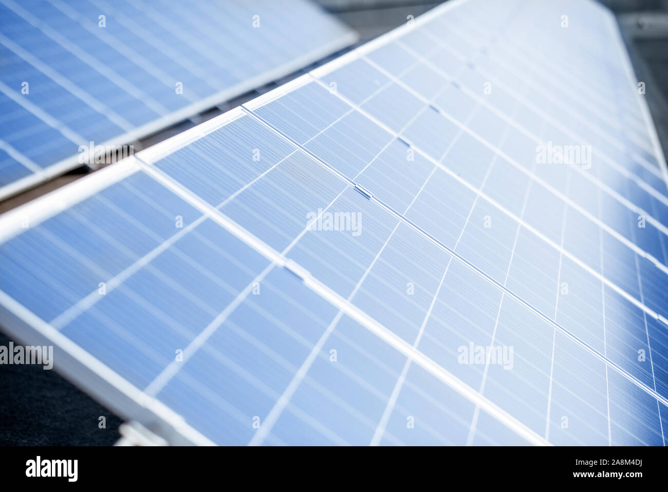 Close-up of solar panels on photovoltaic power plant Stock Photo - Alamy