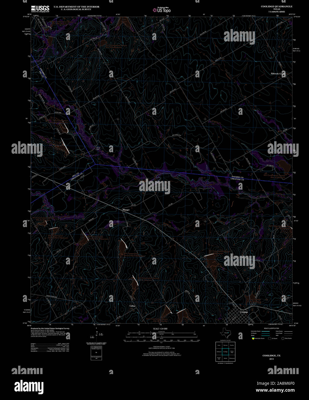 Map of coolidge hi-res stock photography and images - Alamy