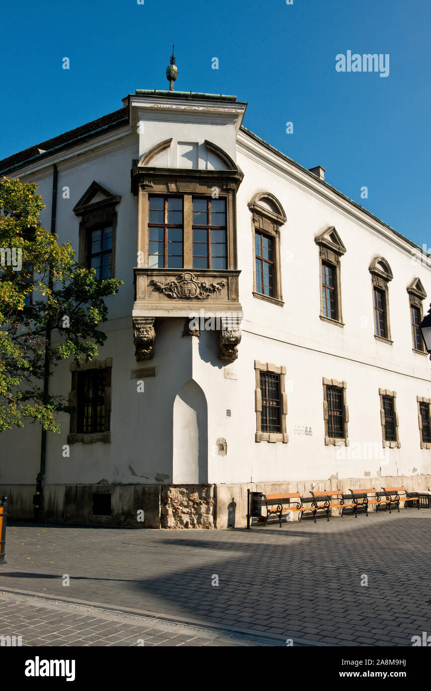 Old Town Hall of Buda. Holy Trinity Square,Old Town, Budapest Stock ...