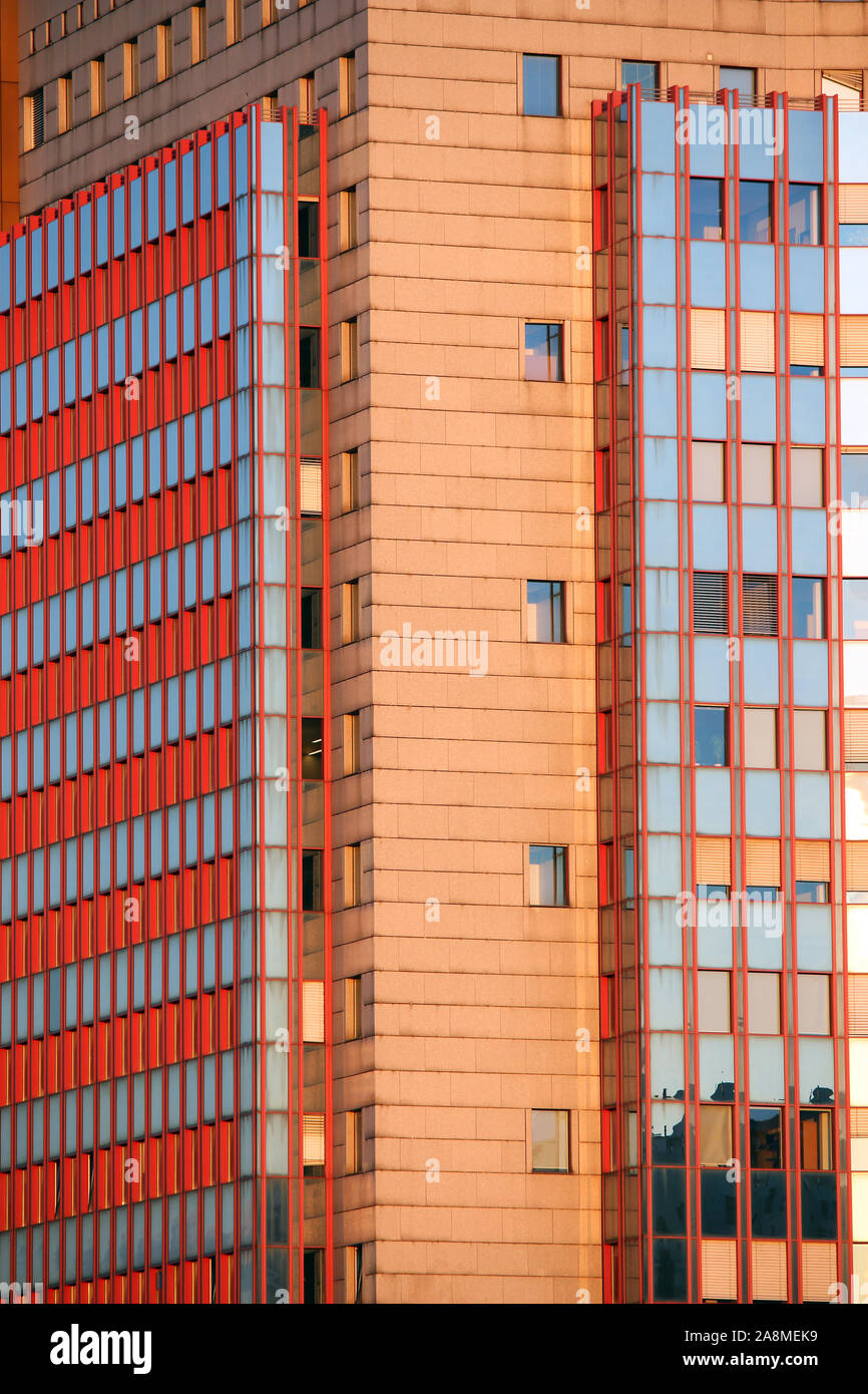 colorful modern building wall facade detail Vienna Austria Stock Photo ...