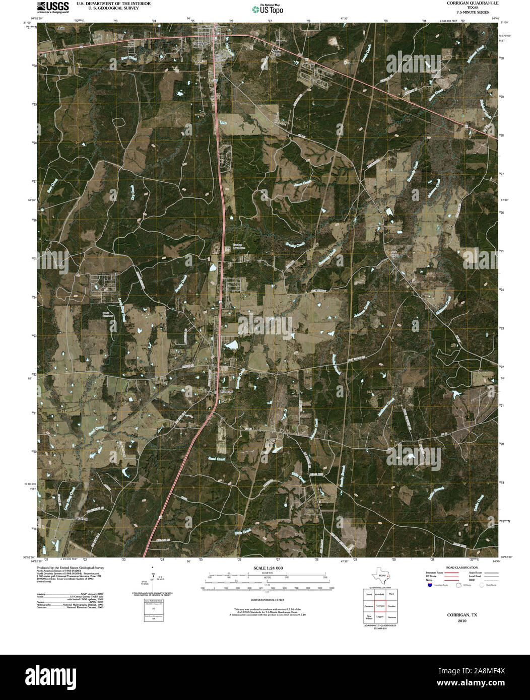 Map of corrigan texas hi-res stock photography and images - Alamy