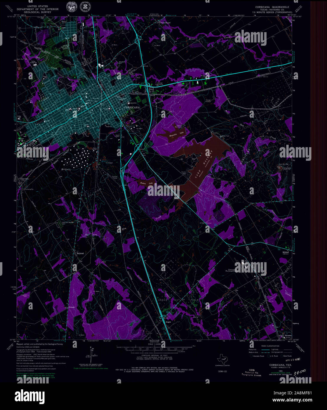 Corsicana map hi-res stock photography and images - Alamy