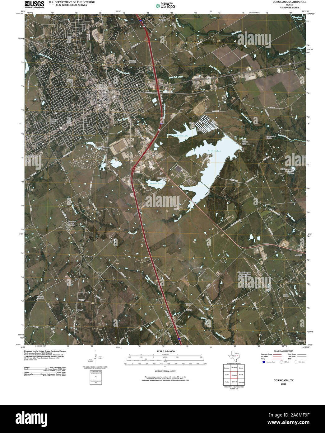 Corsicana map hi-res stock photography and images - Alamy