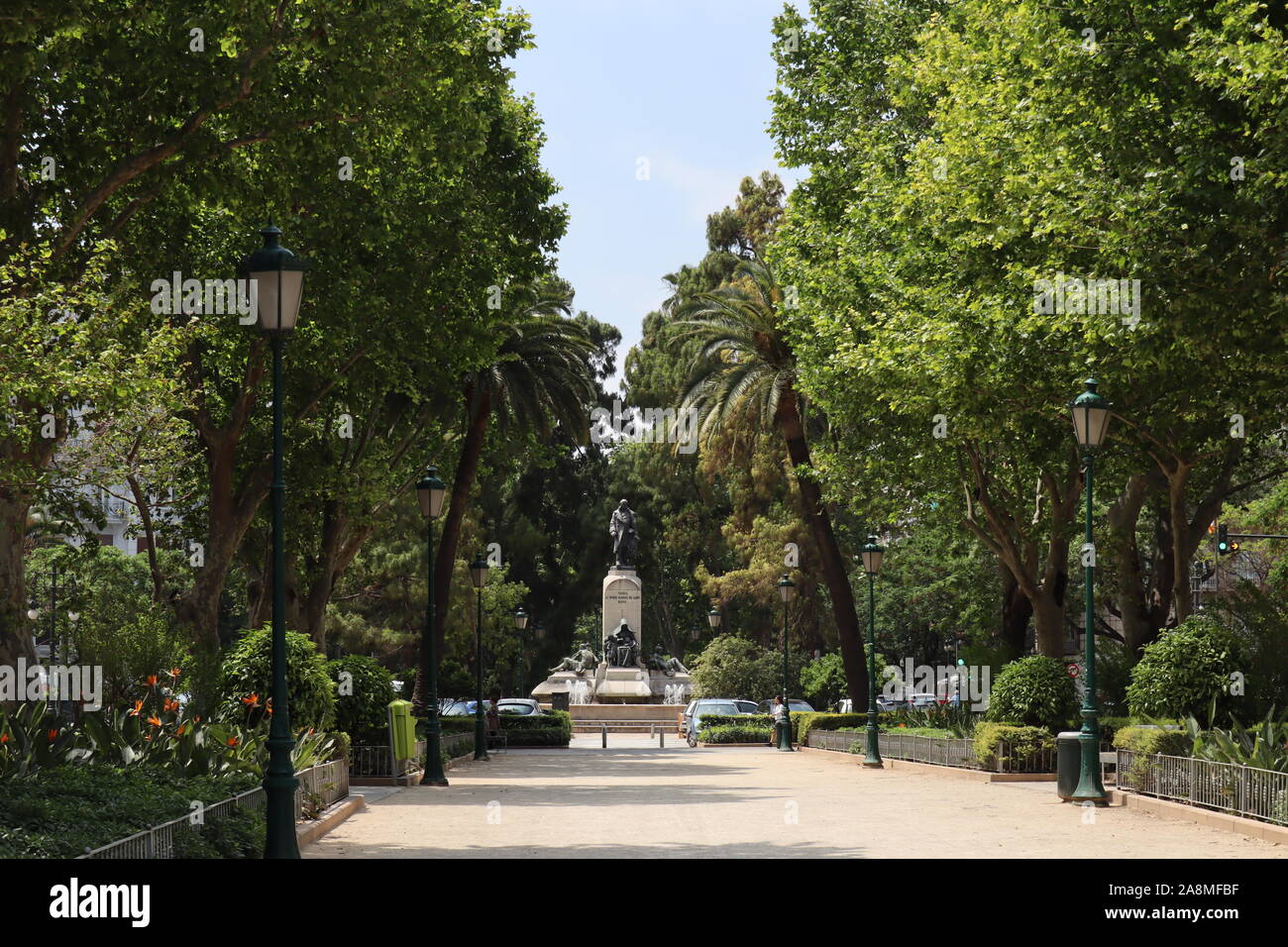 Turia river bed gardens Valencia Stock Photo - Alamy