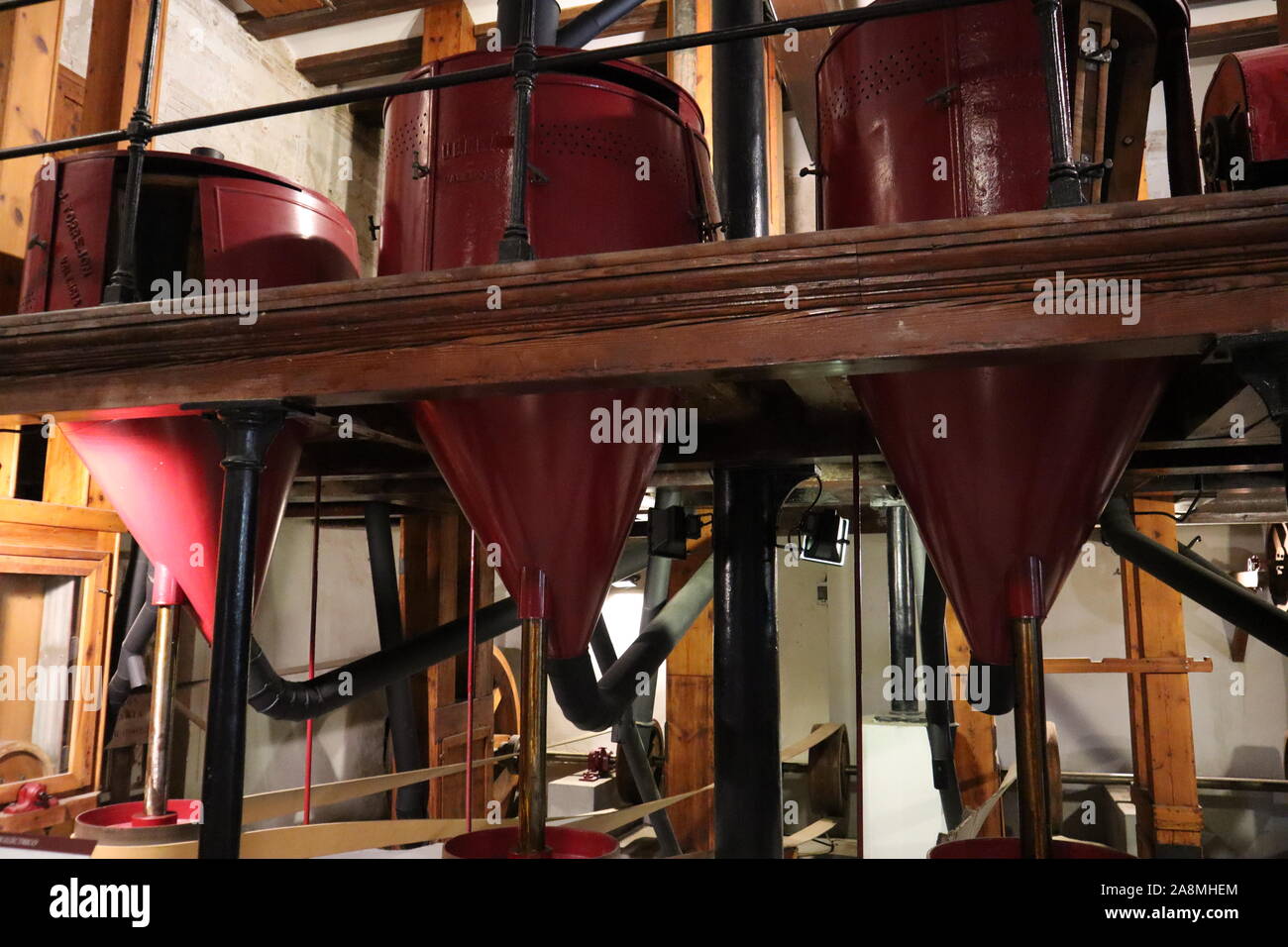 Rice mill museum housing old industrial machines for sorting and ...