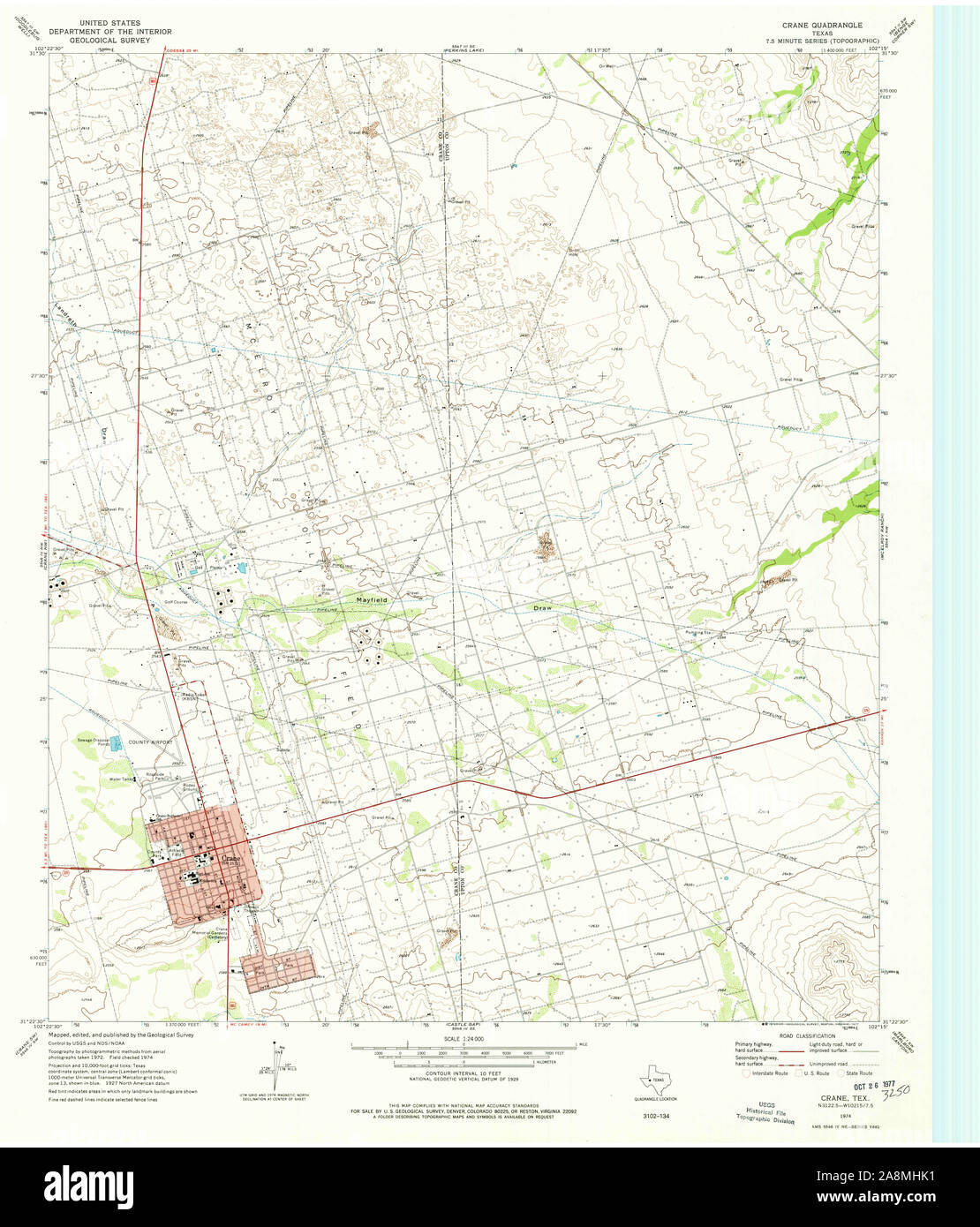Crane texas map hi-res stock photography and images - Alamy