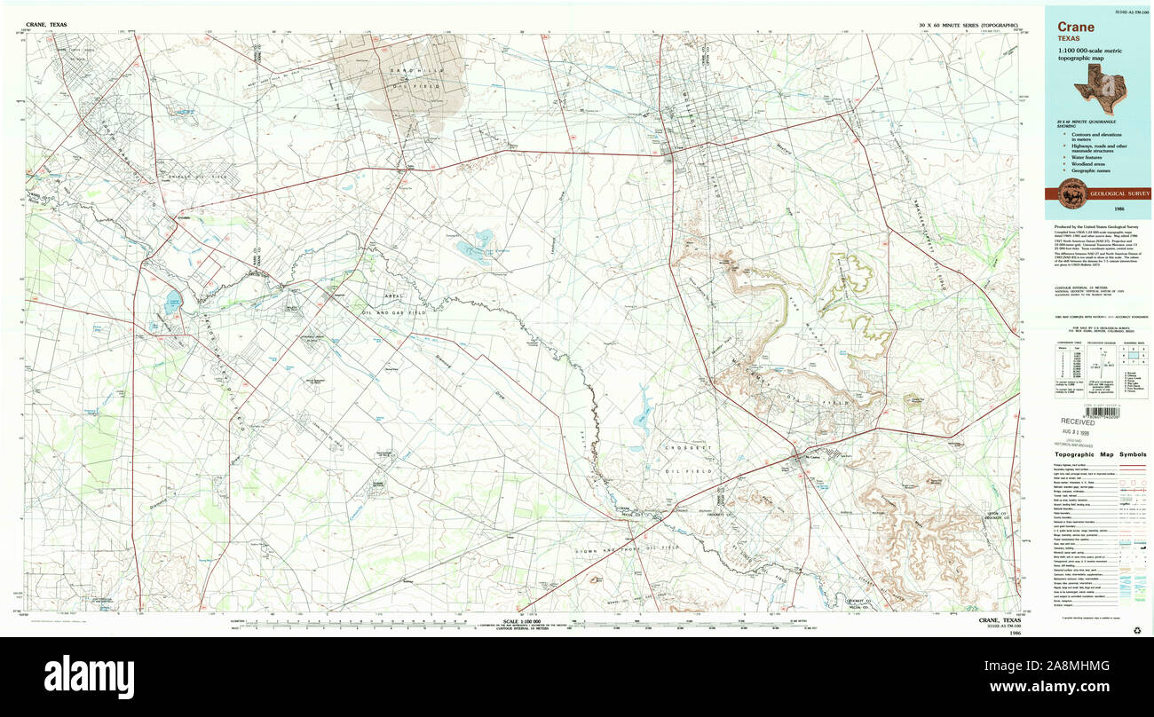 Crane texas map hi-res stock photography and images - Alamy