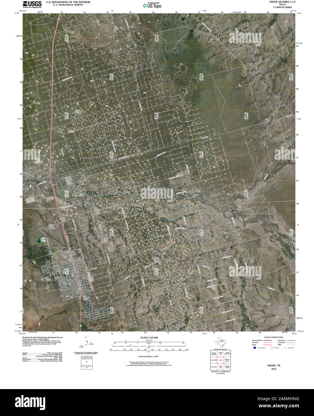 Crane texas map hi-res stock photography and images - Alamy