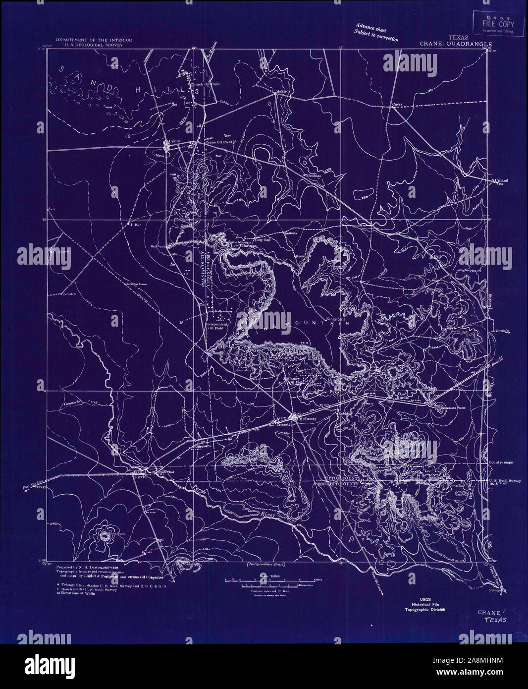 Crane texas map hi-res stock photography and images - Alamy