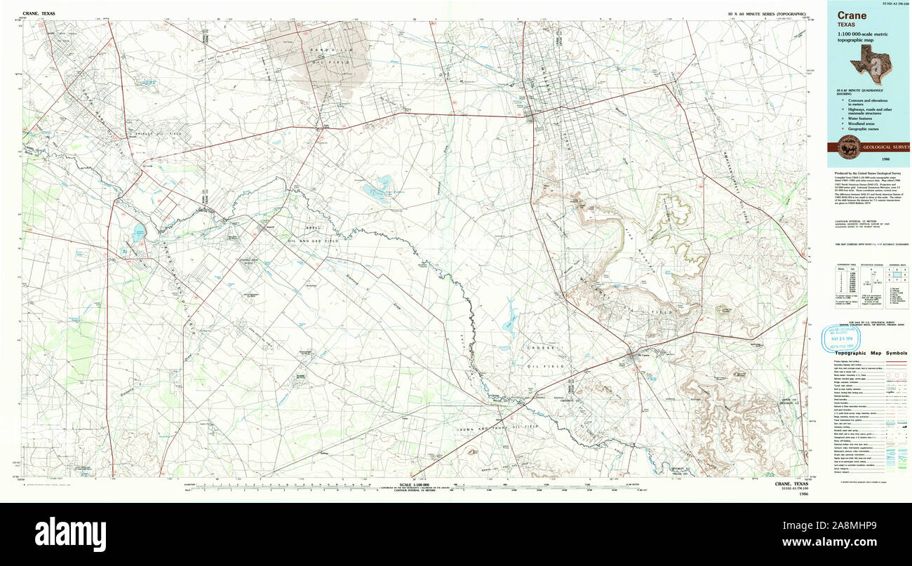 Crane texas map hi-res stock photography and images - Alamy